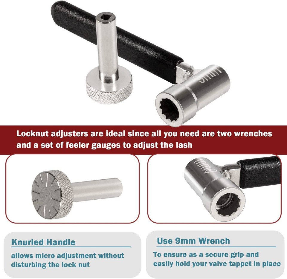 Engine Valve Adjustment Wrench: 3mm Tappet Adjuster/ 9mm Screw ...