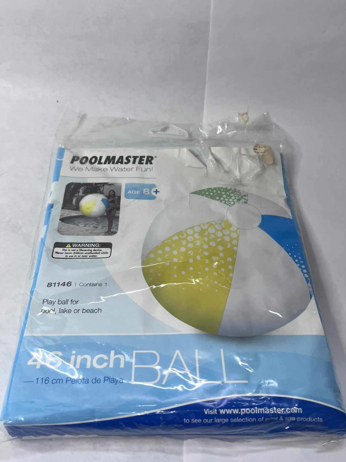 NOS Inflatable Jumbo Beach Ball 46" 2011 Outdoor Poolmaster Large. Free ...