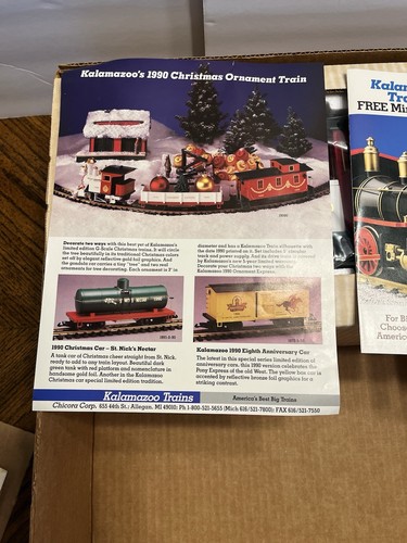 Vtg 1990s Kalamazoo Trains G Scale Ornament Express Train Set | eBay