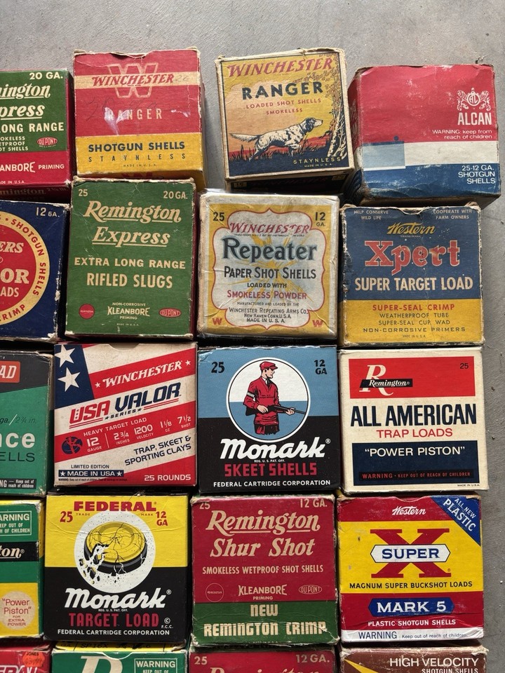 Vintage Empty Shotgun Shell Boxes Winchester, Remington, Peters ...