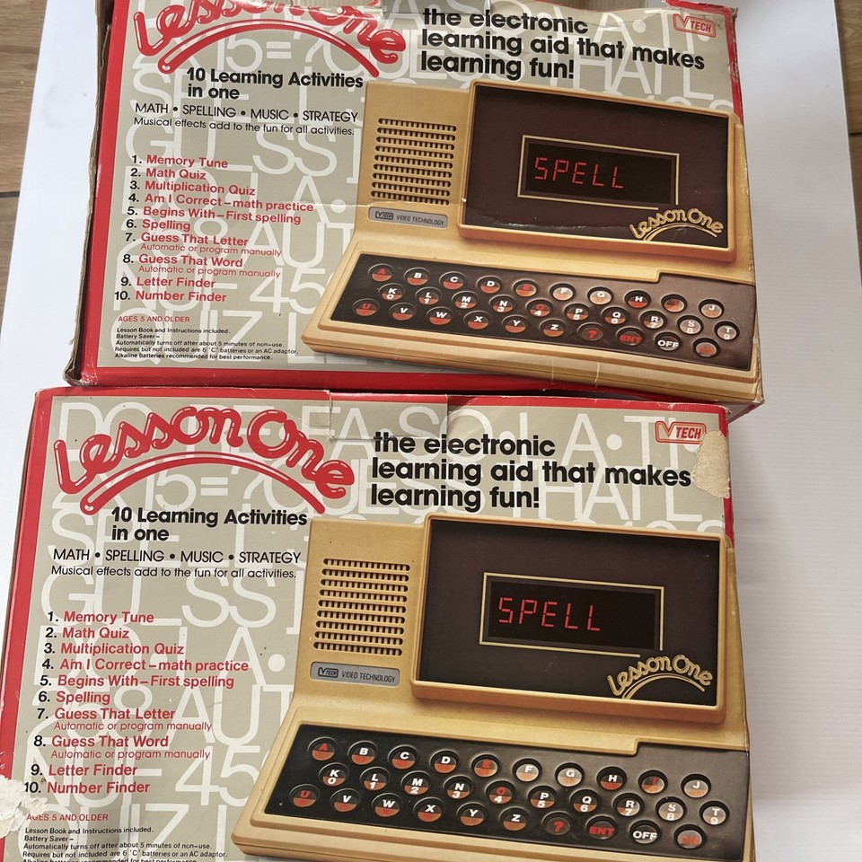 Vintage 1981 VTech Lesson One Electronic Learning Aid Computer Maths ...