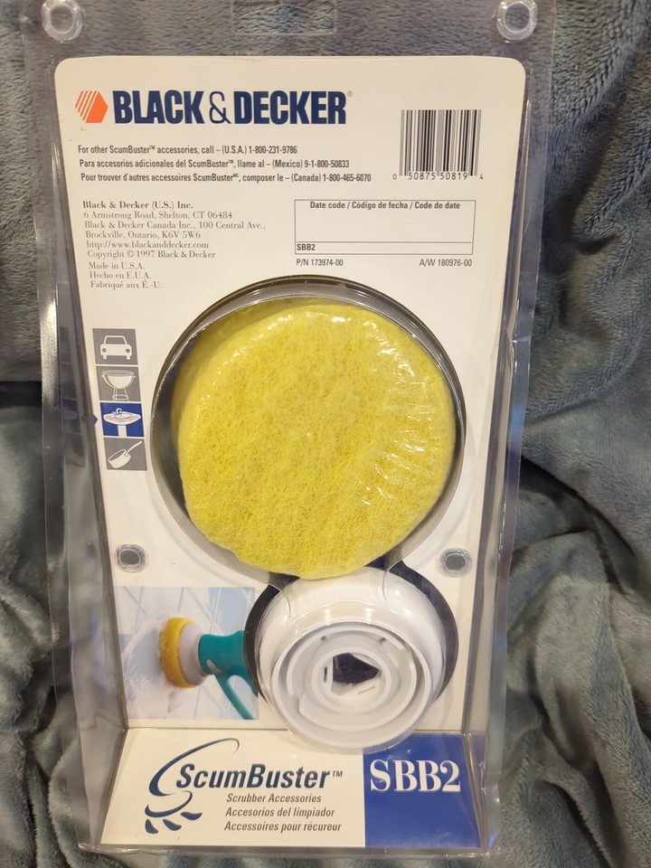 Black & Decker Scumbuster Bristle Brush Grout Groove Soap Pad scrubber ...