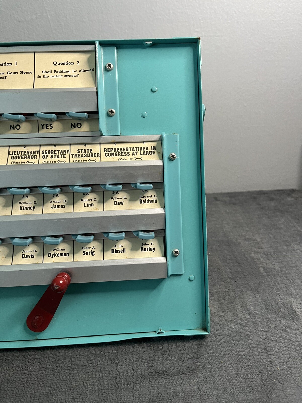 AVM Corporation Automatic Voting Machine Instruction Model Jamestown ...