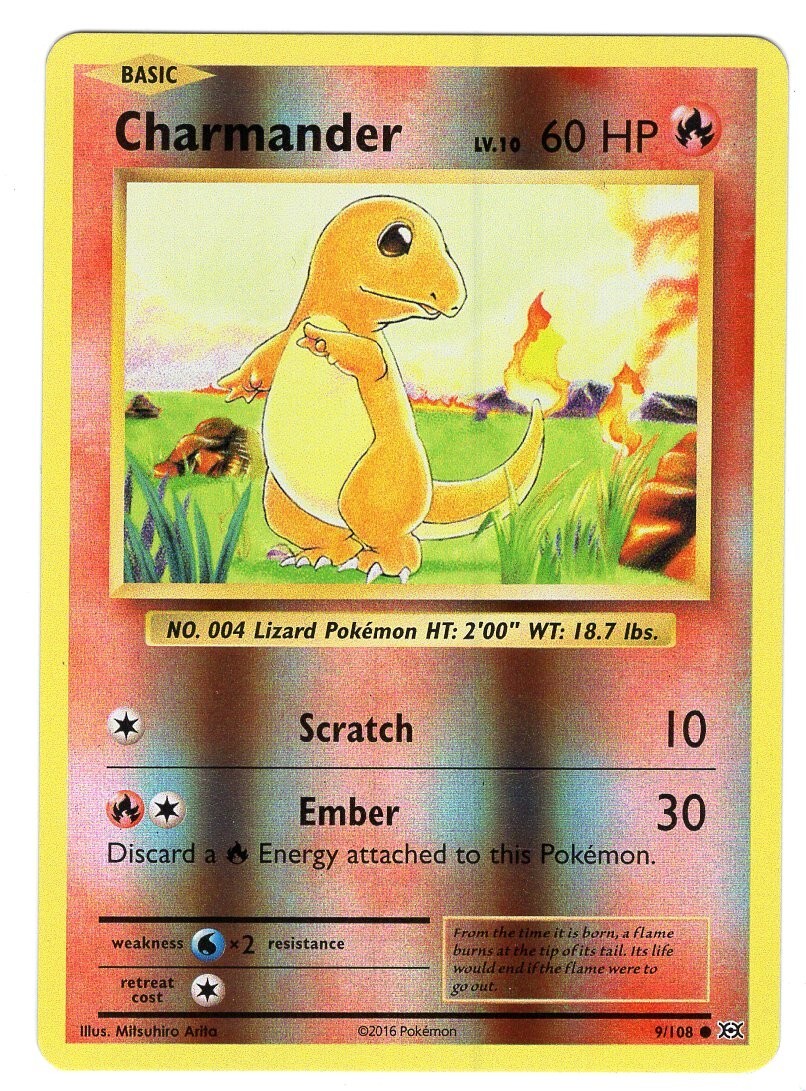 charmander 9/108 reverse holo For Sale - MAVIN