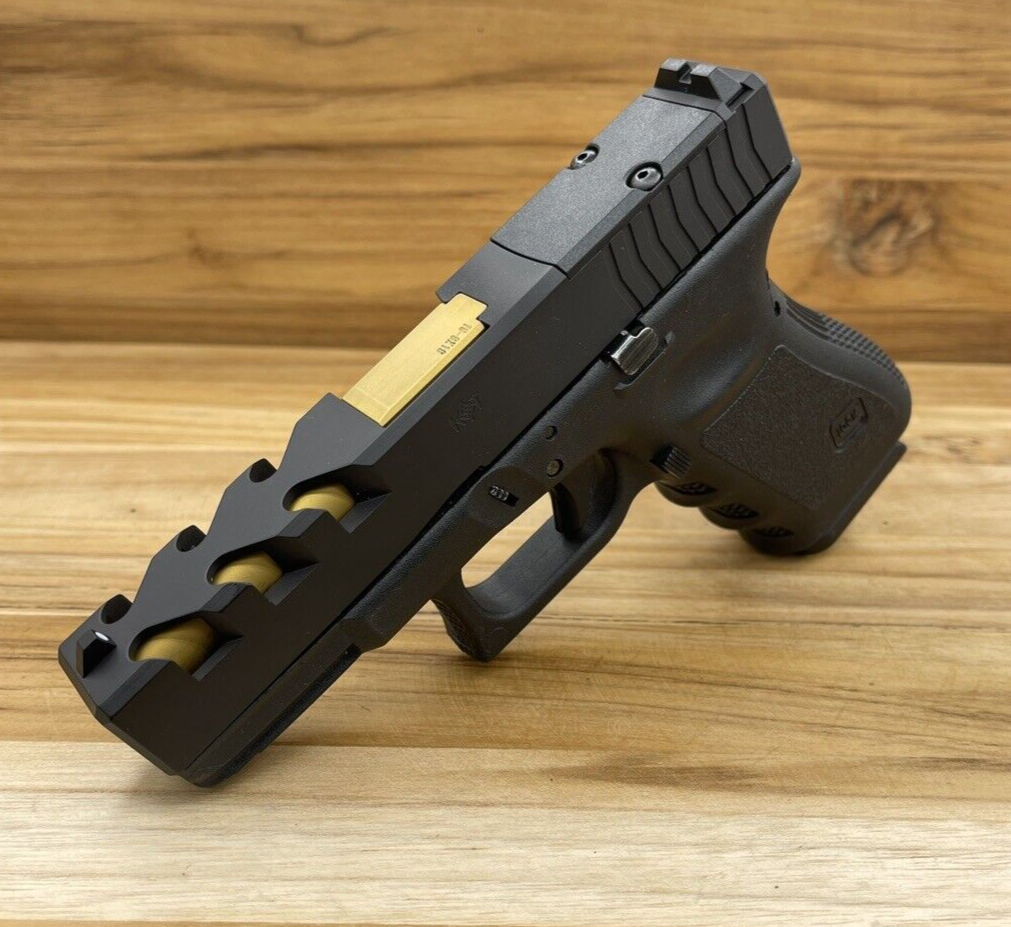 Glock 19 19X GEN5 Complete Slide Raptor cut GOLD Barrel OEM SIGHTS ...