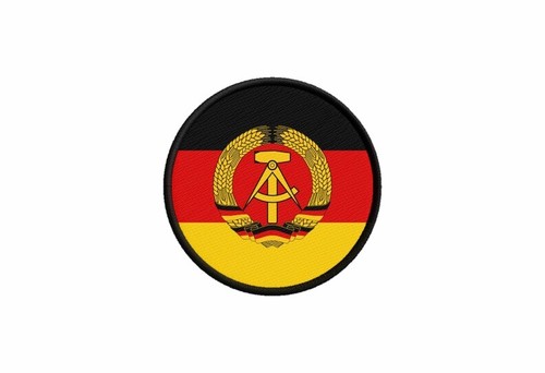 Patch badge print iron on glue flag roundel germany deutsch german rda ...
