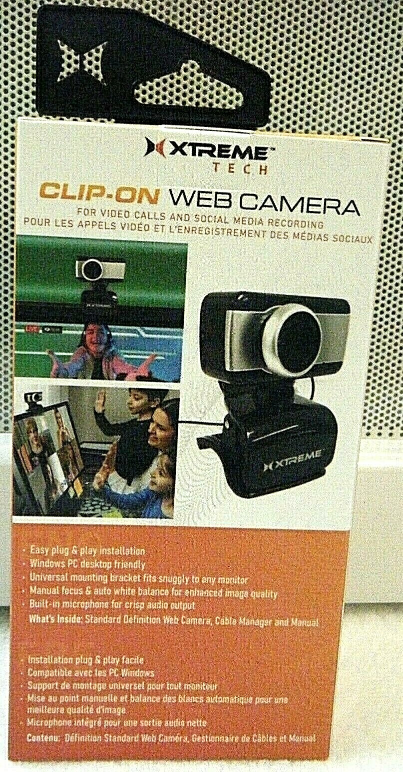 Xtreme Tech Clip-On Web Camera Video Calls Social Media Recording ...