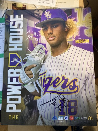 2023 TREY MORGAN LSU TIGERS SIGNED 2023 BASEBALL PROGRAM NATIONAL ...