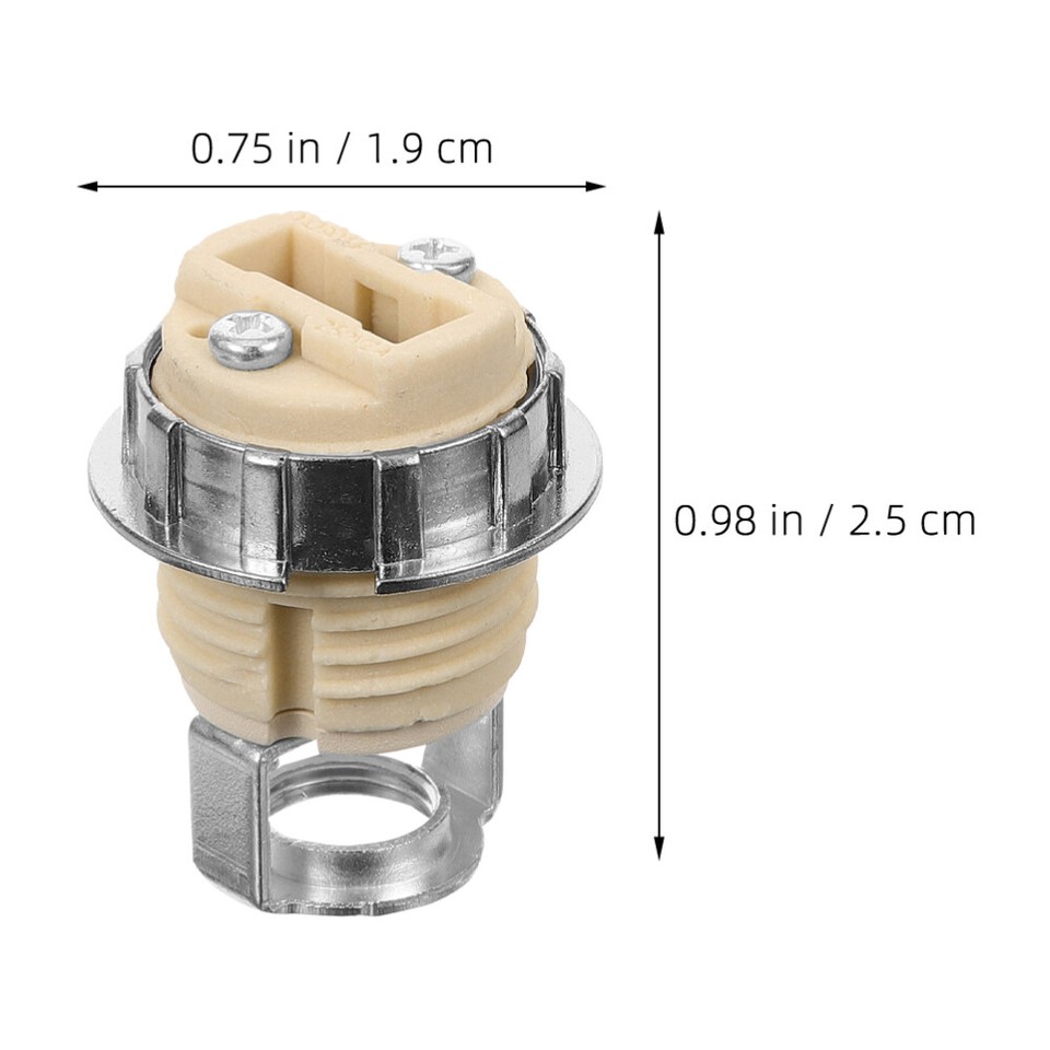 2Pcs Ceramic Light Socket Replacement Bulb Holder For Easy Installation ...
