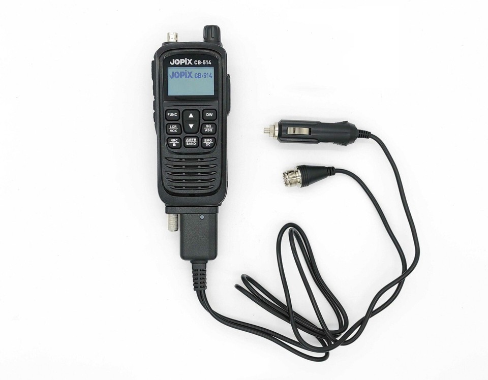 JOPIX CB-514 TX HANDHELD HANDSET CB RADIO + MOBILE CAR KIT T-X HP-82 ...