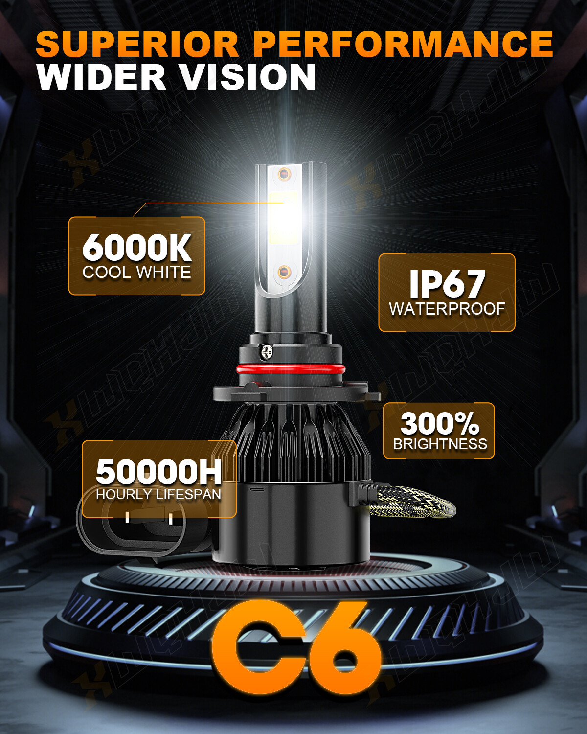 For Chrysler Sebring 2007 2008 2009 6000K Combo LED Headlight Bulbs Hi ...