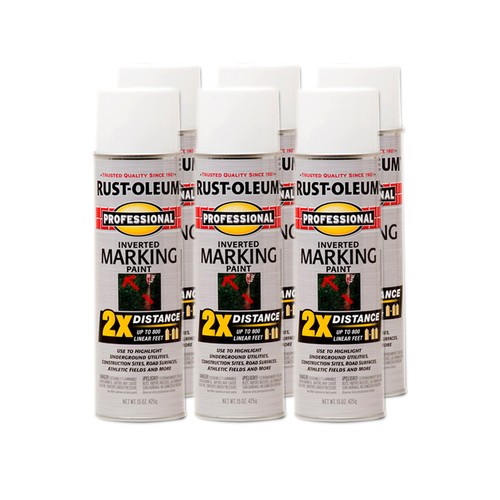 15 Ounce Pack Of 6 Rust Oleum Professional Marking Spray Paint For ...