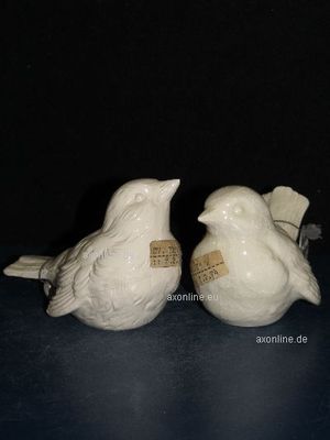+#A010215_09 Goebel Arbeitsmuster, CV 72+ CV 73, 2 Spatzen Vögel, weiß ...
