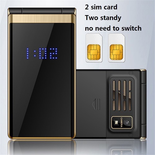 Unlocked Flip Large Screen Business Mens Dual Sim Cell Phone 2G Mobile ...