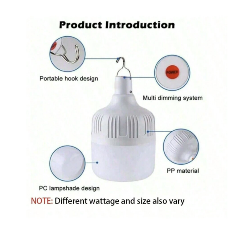 20W-160W USB Rechargeable With Hook Multifunctional LED Bulb, Camping ...