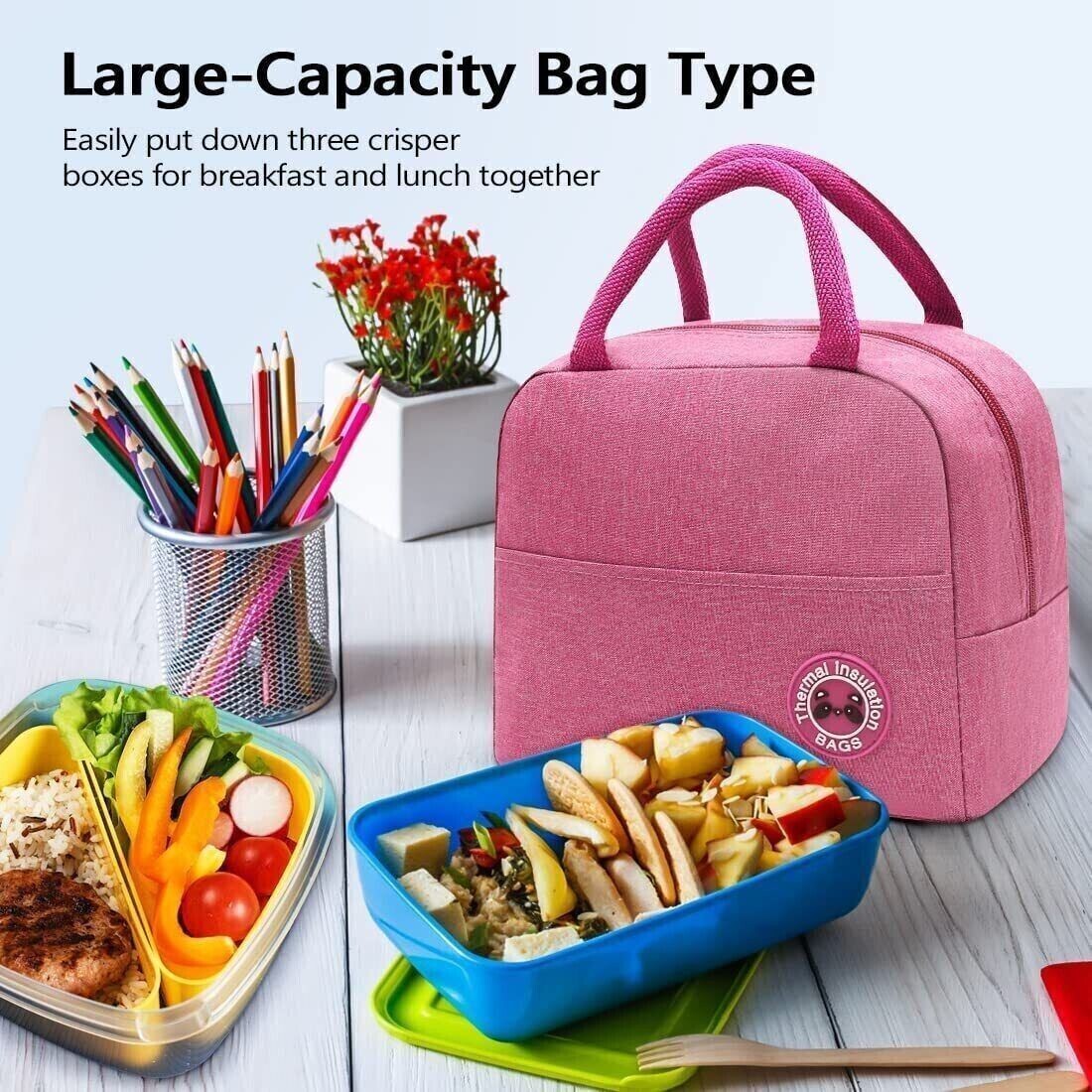 Thermal Insulated Cool Lunch Box Bag Food Picnic Bag Adult Kid Back To ...