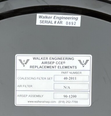 Walker Engineering Airsep CCE serial# AR 0892 | eBay