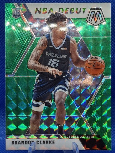2019 20 Panini Mosaic Nba Debut Brandon Clarke Rc Rookie Green Mosaic 1644