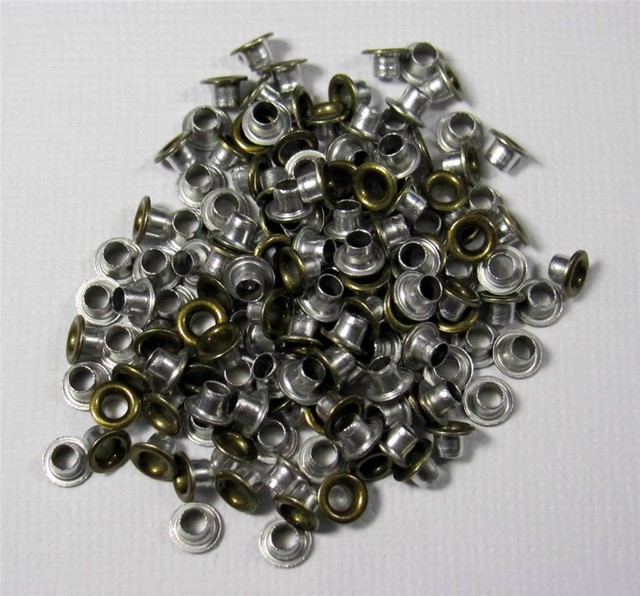 1/8" eyelets GOLD pk of 50 round scrapbooking craft eyelet card making ...