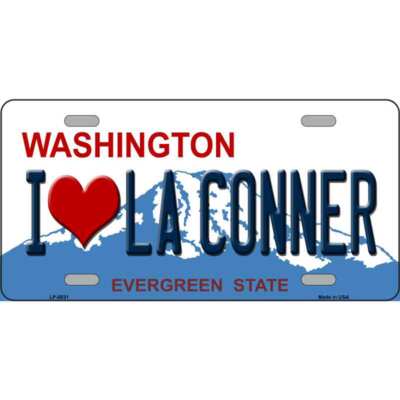 I Love La Conner Washington Novelty Metal License Plate Tag LP-8831 | eBay