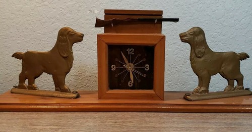 Vintage Homemade Brass English Setter Clock | eBay