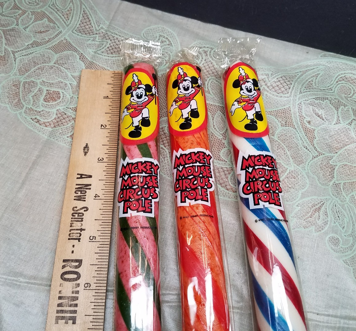 3 Vintage Nos Sealed Walt Disney Prod Mickey Mouse Circus Pole jumbo ...