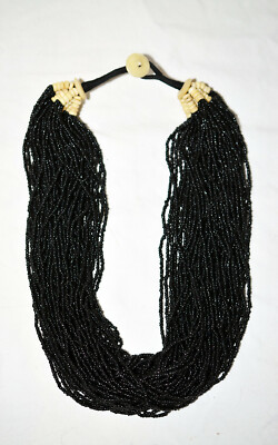 Angami Naga Multi-Strand Black Bead Necklace * FREE SHIPPING | eBay
