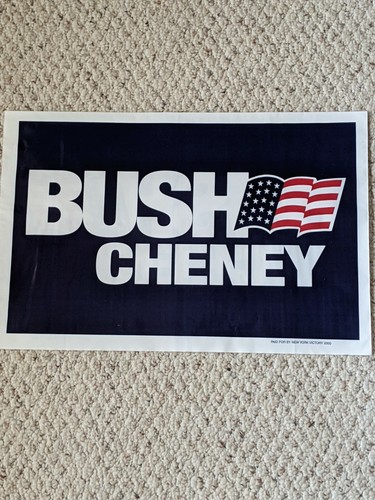 BUSH CHENEY Poli Campaign Poster - 2000 Lawn Sign | eBay