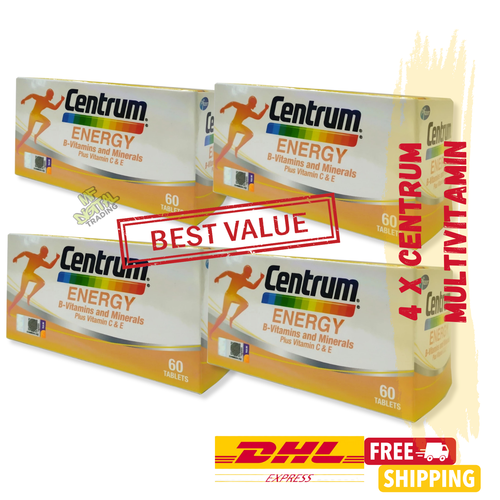 Solve Low Energy & Focus | 4-Pack Centrum Multivitamin B-C-Zinc-E ...