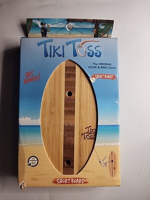 Hook And Ring Toss Game - Tiki Toss Short Board Edition - 100% Bamboo ...