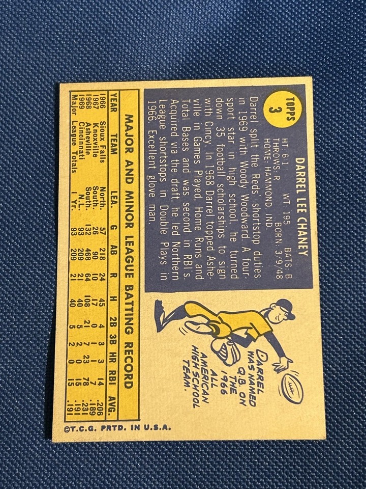 1970 Topps - Darrel Chaney #3 | eBay
