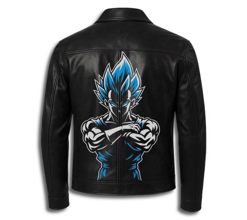 Super Saiyan Vegeta Blue Anime Dragon Ball Z Leather Jacket | eBay