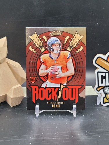 Bo Nix 2024 Panini Absolute Football Rock Out Rookie #RO-BNX Broncos RC ...