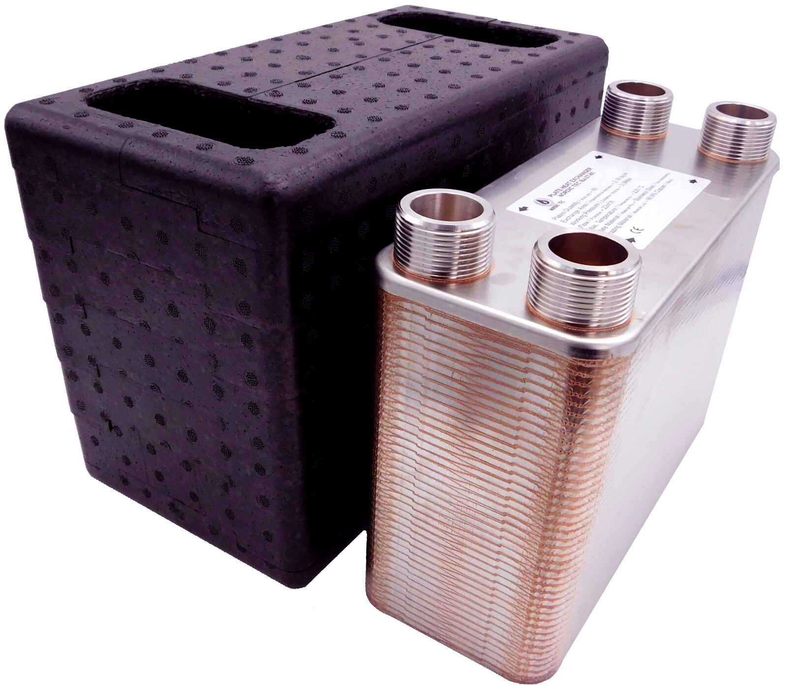 Plattenwärmetauscher Edelstahl Platten Wärmetauscher 1" NORDIC Tec 330 ...