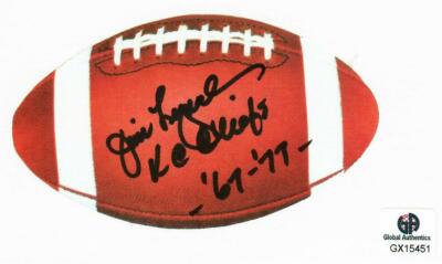 "Kansas City Chiefs" Jim Lynch Signed 3.5X5.5 Logo Card COA | eBay