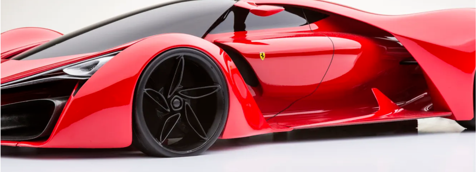 FERRARI Race Car Racing Hypercar Concept Red Custom Built LARGE 1 ...