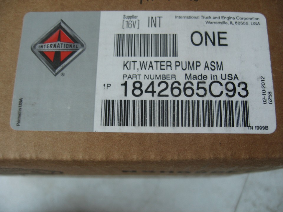 International DT466 DT466E & DT530E Water Pump Kit P/N 1842665C93 Ref ...
