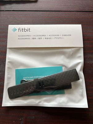 Fitbit Accessories Classic Large Black Band for Charge 4 and Charge 3 ...