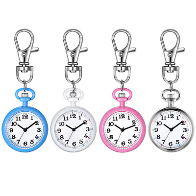 Clip-On Quartz Keychain Key Ring Watch for Backpack Belt Outdoors Nurse ...