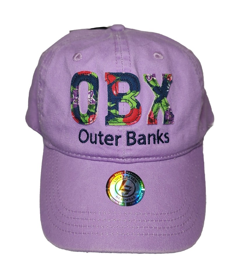 Lucky Seven Headwear Outer Banks Hat Adjustable Lavender OBX Ball Cap ...