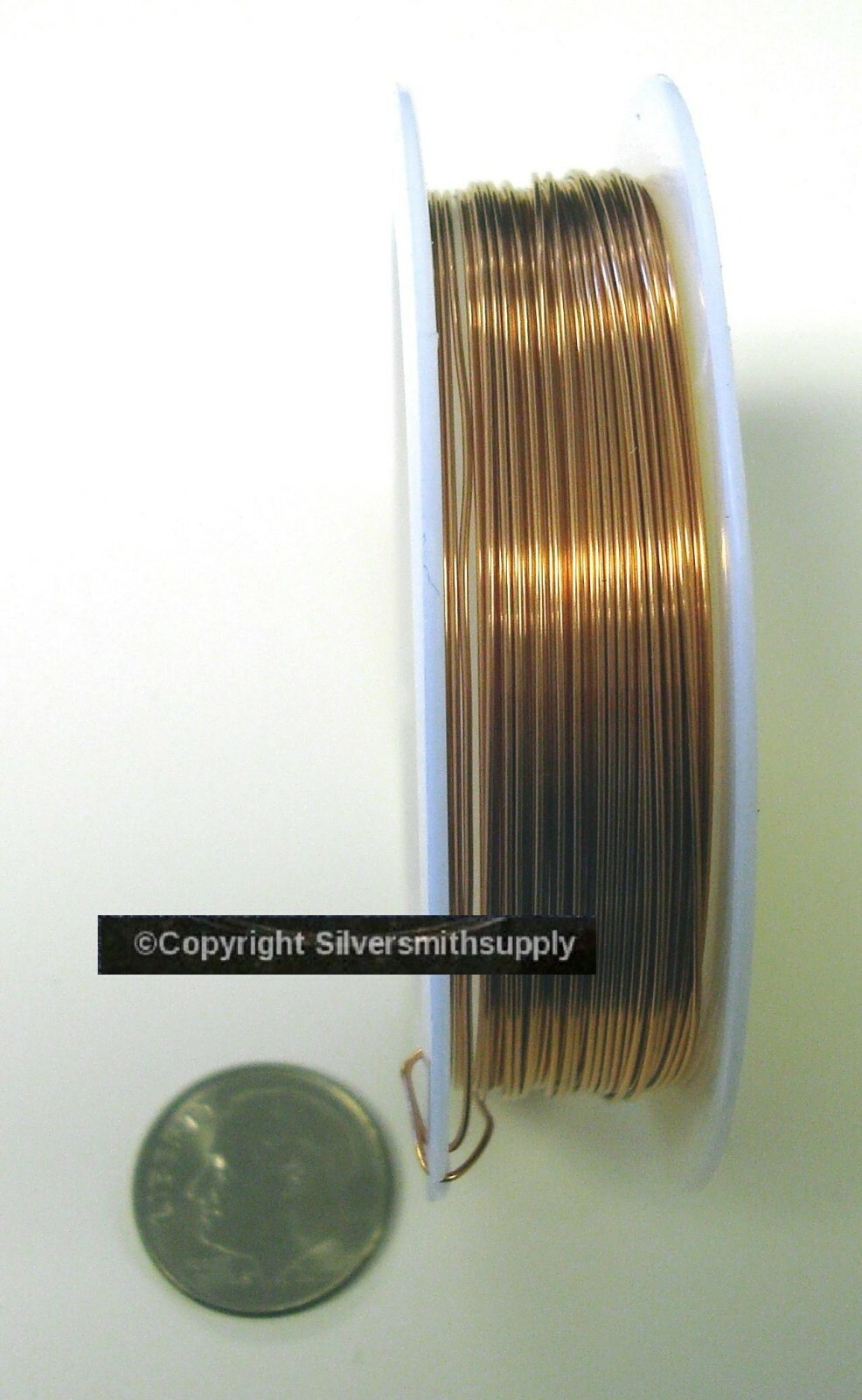 26' .5mm Rose Gold pltd copper round wire 24ga create wire wrapped ...