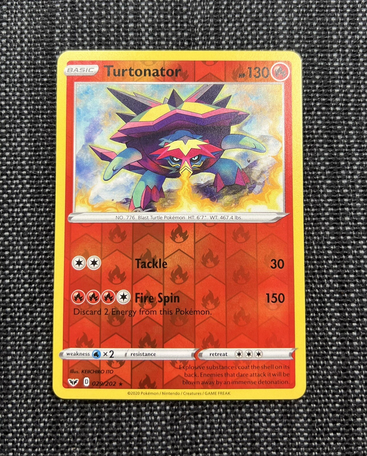 Turtonator 029/202 Swsh01: Sword & Shield Reverse Holo for sale online ...