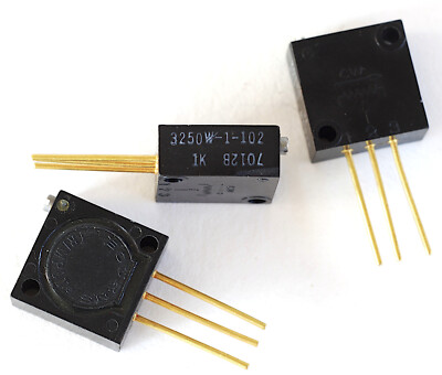 lot of 3 Bourns 3250W-1-102 Wirewound Trimmer Pot 1W 25-turn Top Adjust ...