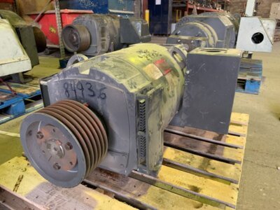 125 HP DC General Electric Motor, 2500 RPM, 368AY Frame, DPFV, 500 V ...