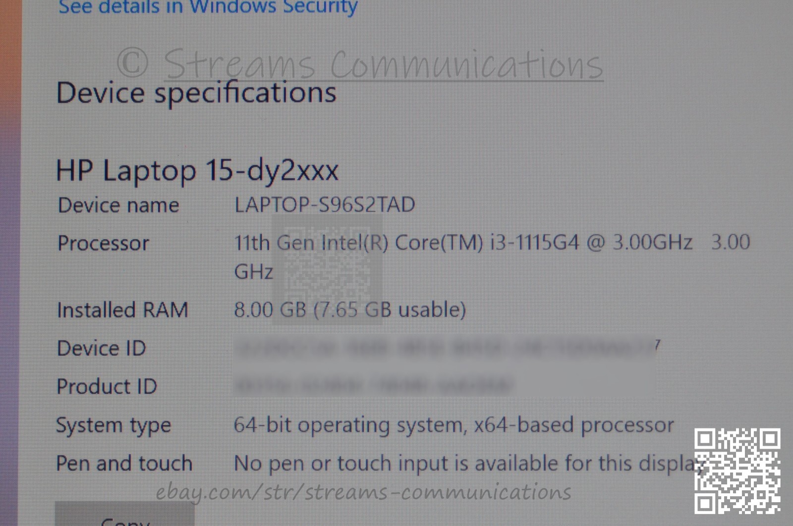 HP 15-DY 15-dy2702dx Laptop Motherboard w 11th GEN Intel Core i3-1115G4 ...