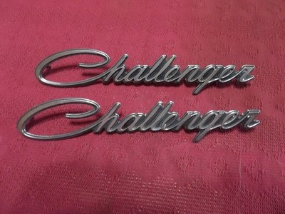 (2) Dodge Challenger Emblems OEM 3445 224 CHALLENGER | eBay