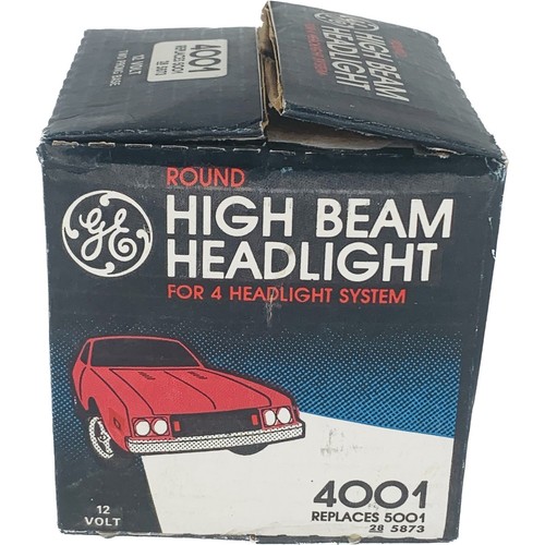 High Beam Headlight Bulb GE Round For 4 Headlight System 4001 5001 12 ...