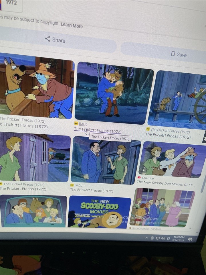 SCOOBY-DOO animation cel 1972 Vintage Cartoons Production Art HANNA ...