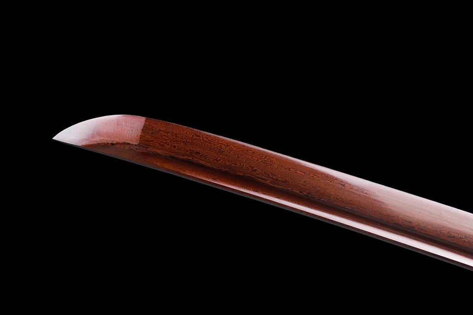 Blood Red Battle Ready Sharp Japanese Samurai Katana Sword Damascus ...