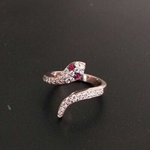 Beautiful Snake Toe Ring 14k Rose Gold Plated 925 Sterling Silver With ...